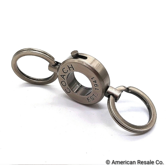 Coach | Accessories | Coach Vintage Gunmetal Valet Keychain Fob Purse ...